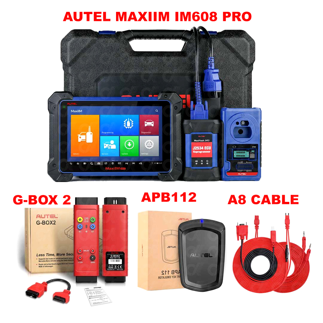 Autel IM608 PRO Bundle | Key Programmer + G-Box 2 & Accessories